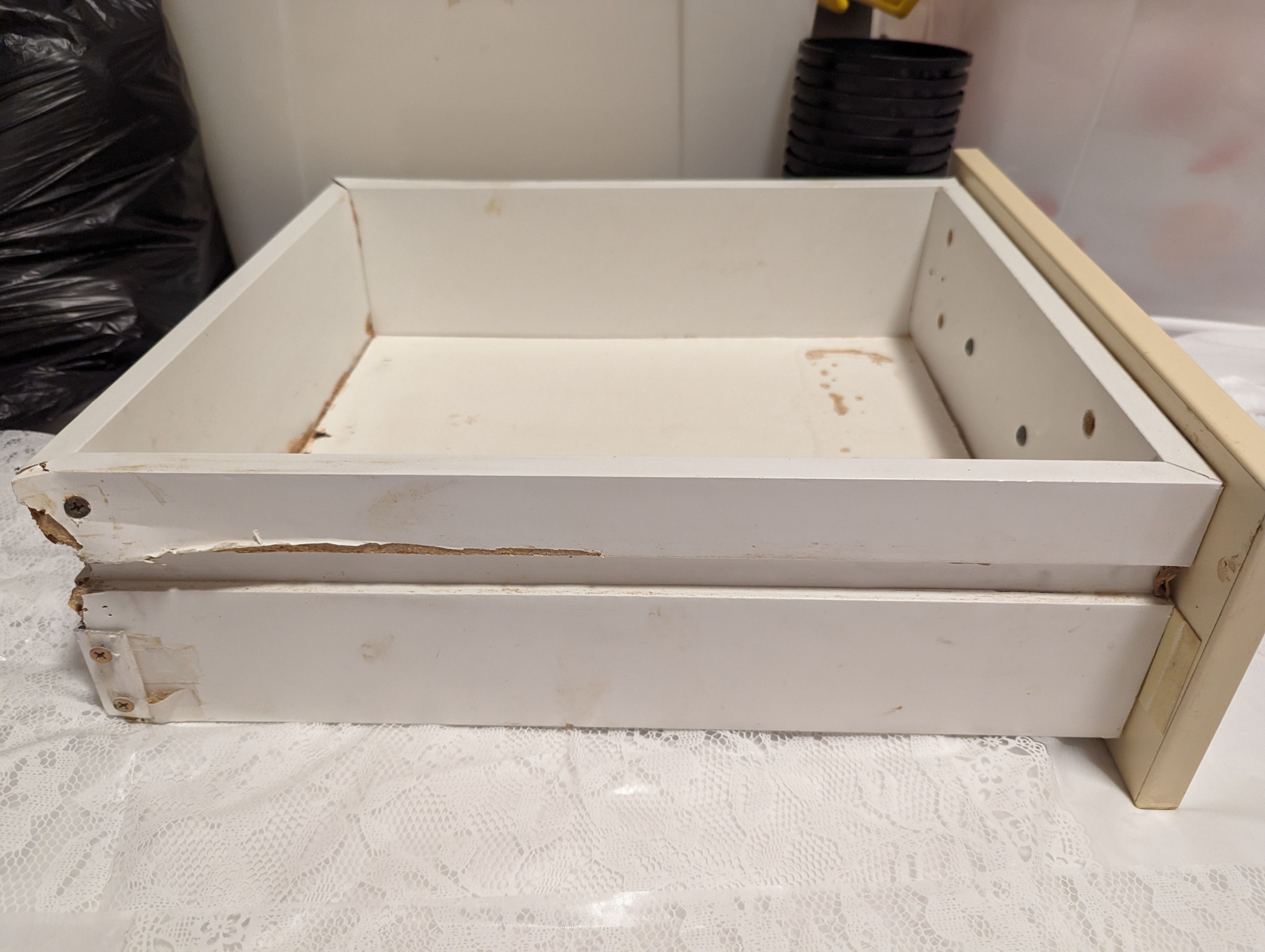 How to repair damaged chipboard drawers? | Bunnings Workshop community