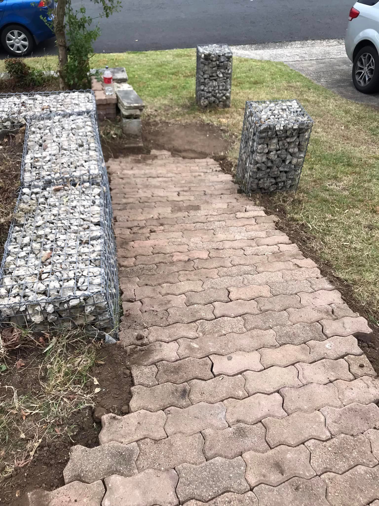 Wiggly pavers for sloped path in front y... | Bunnings Workshop community