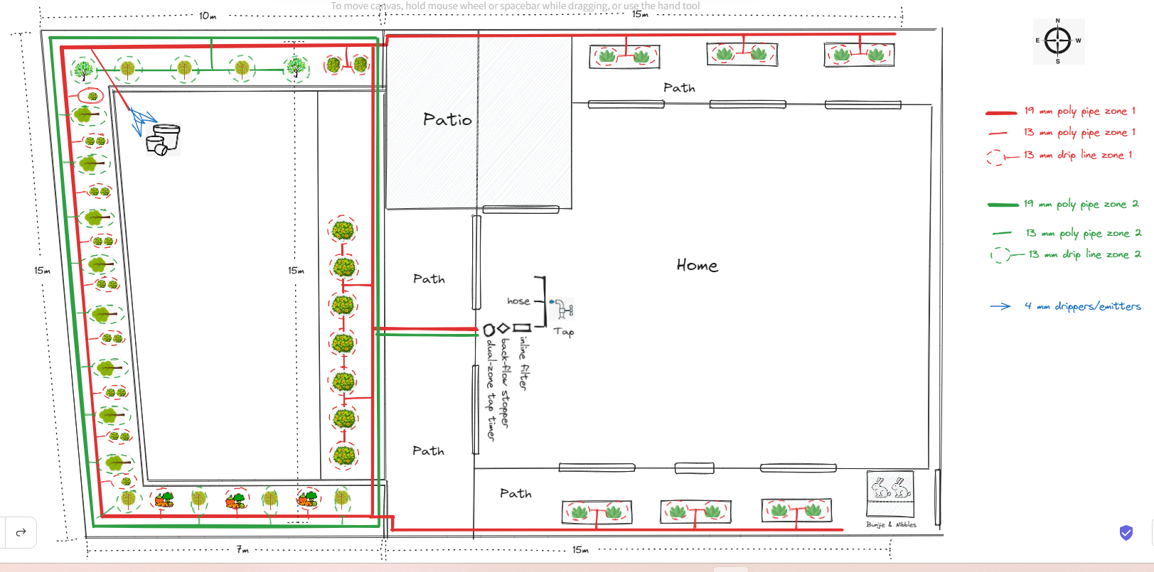 How to plan drip irrigation - Layout & z... | Bunnings Workshop community