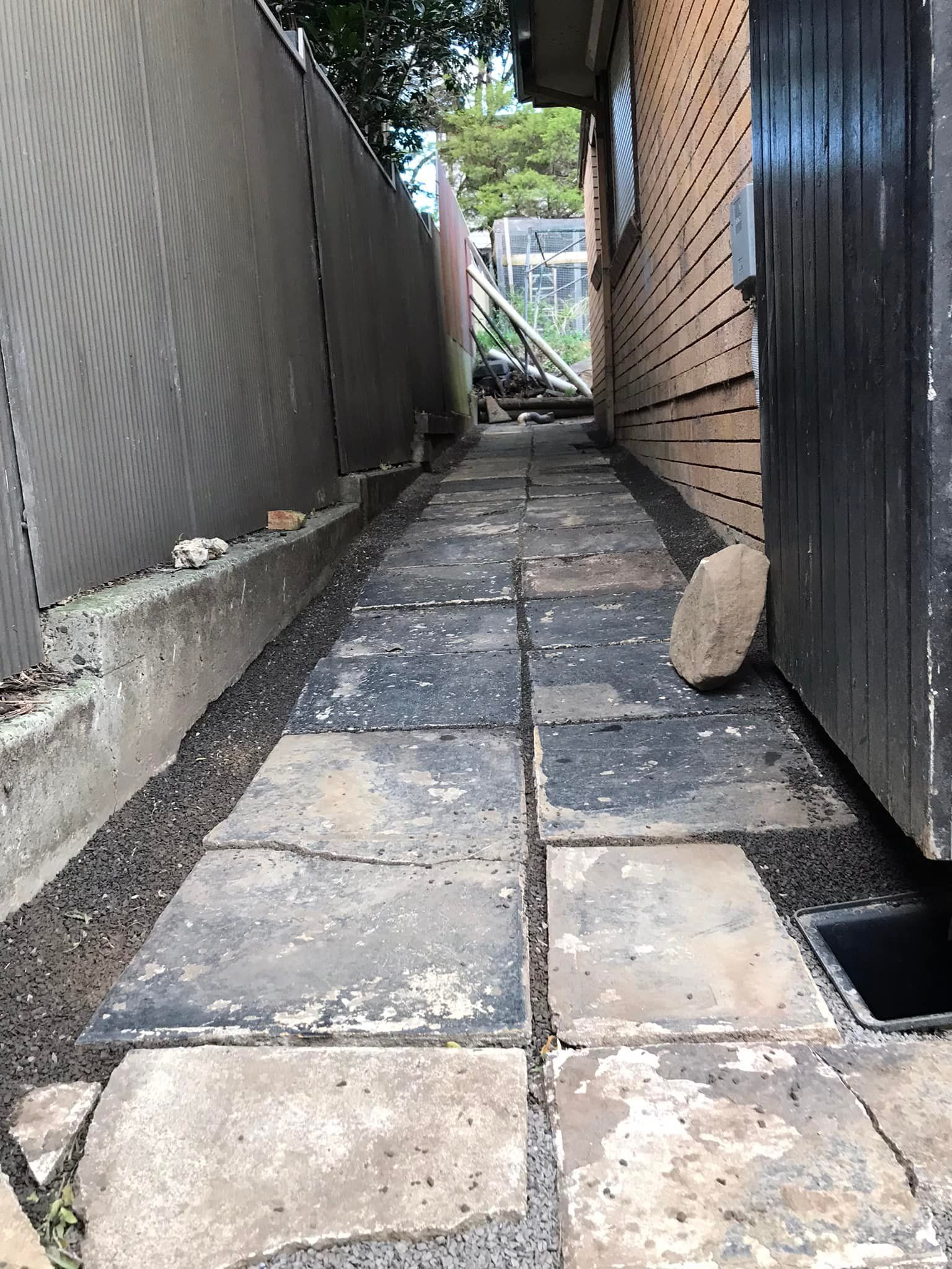 Side path rebuild from recyled pavers | Bunnings Workshop community