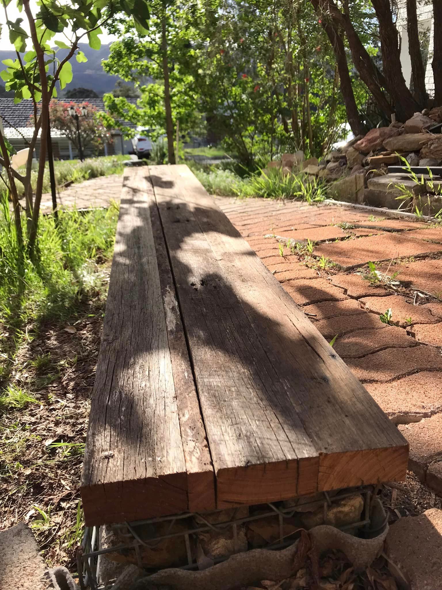 Gabion wall bench seats | Bunnings Workshop community