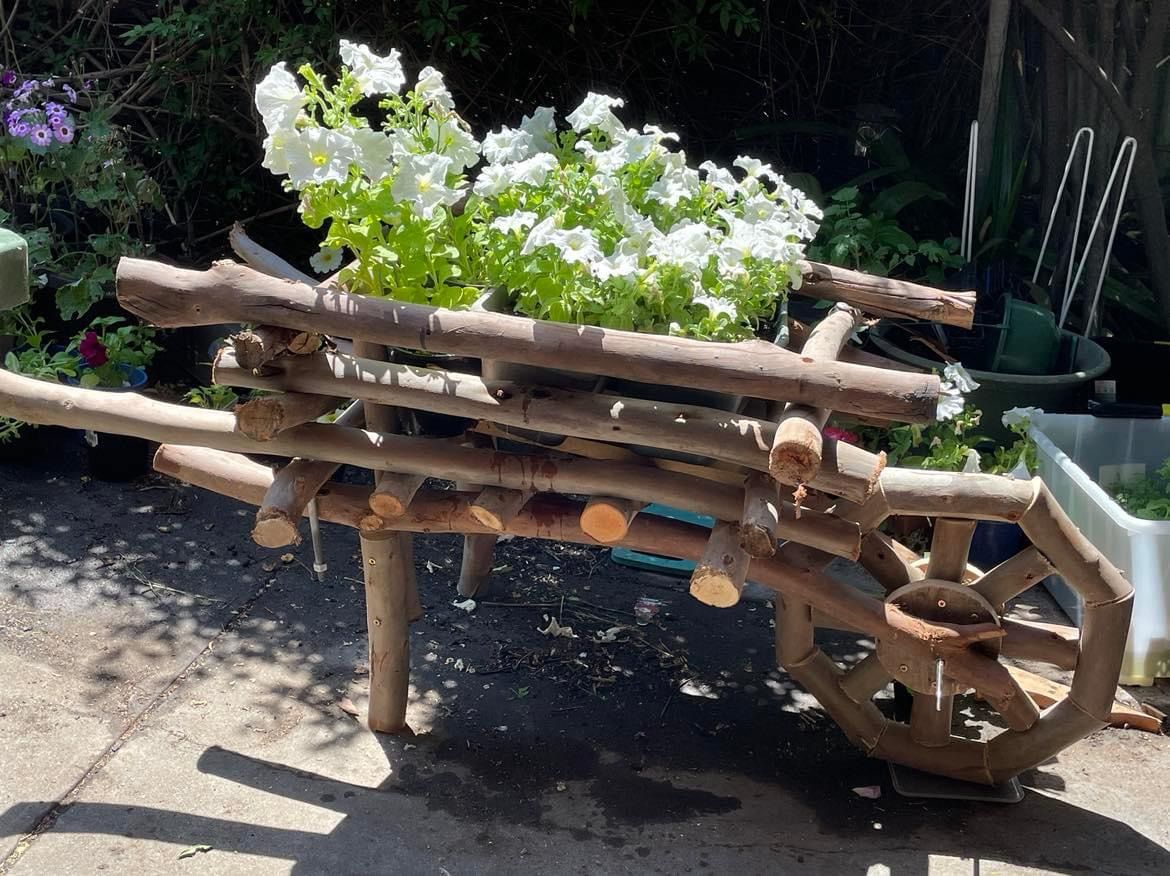 Tree branch decorative wheelbarrow | Bunnings Workshop community