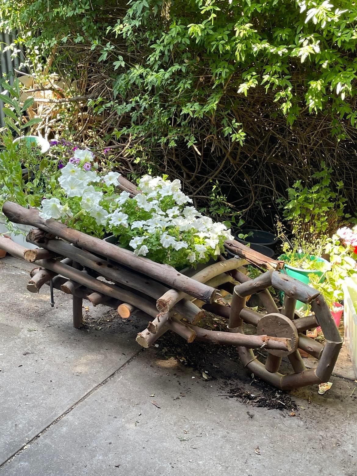 Tree branch decorative wheelbarrow | Bunnings Workshop community
