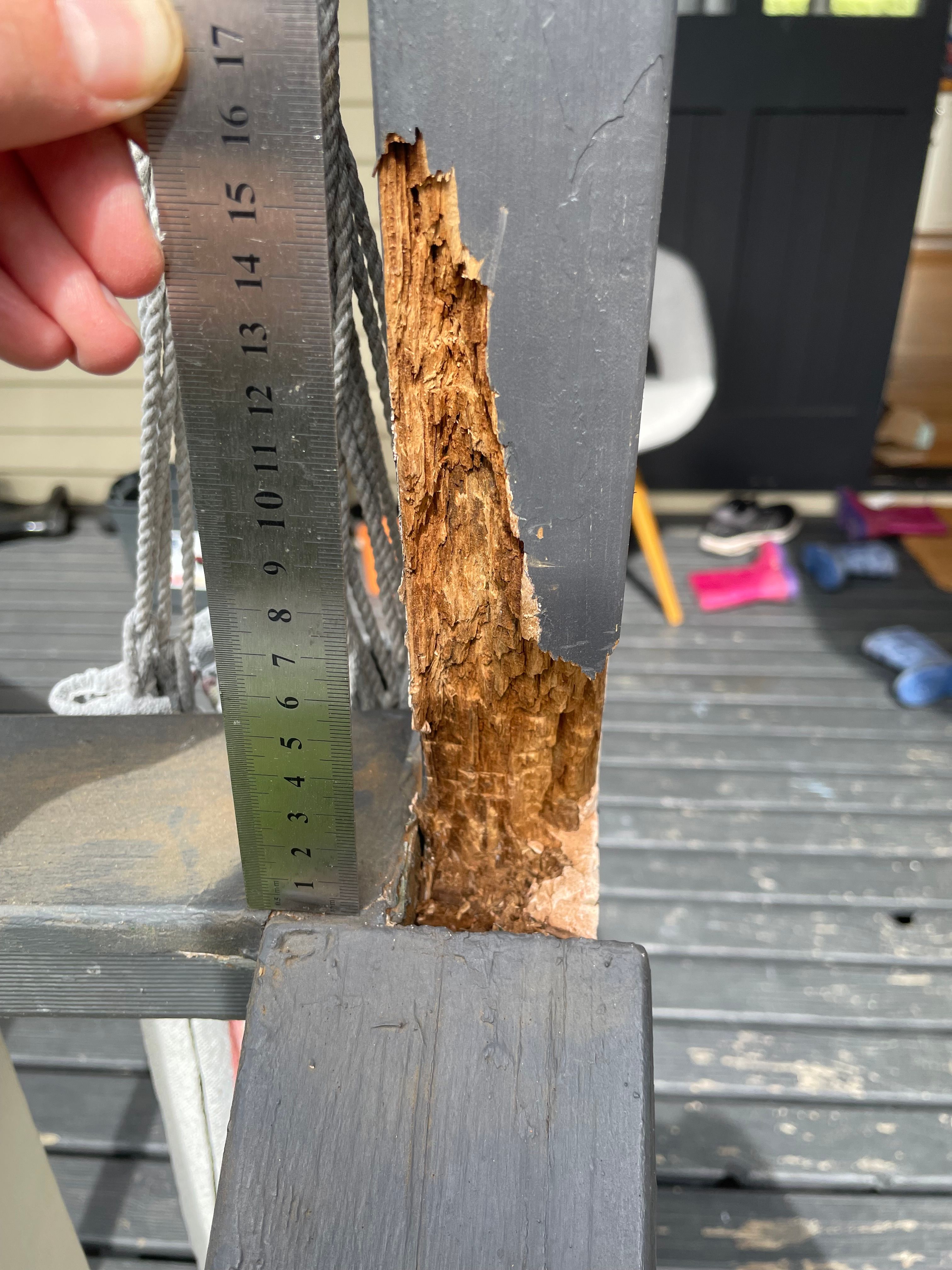 How to repair rotten timber post on deck... | Bunnings Workshop community