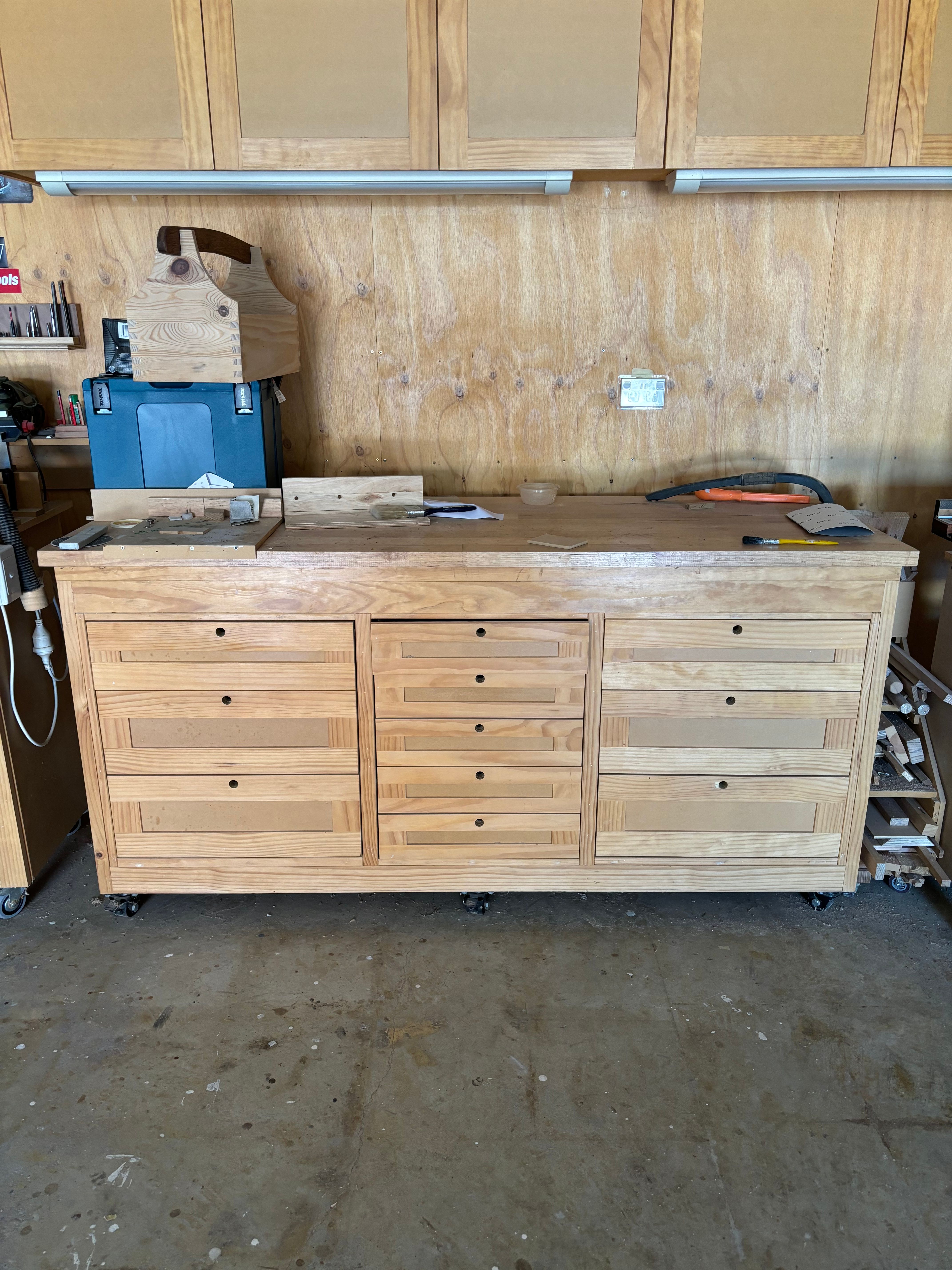 Solid workbench modified into modular wo... | Bunnings Workshop community