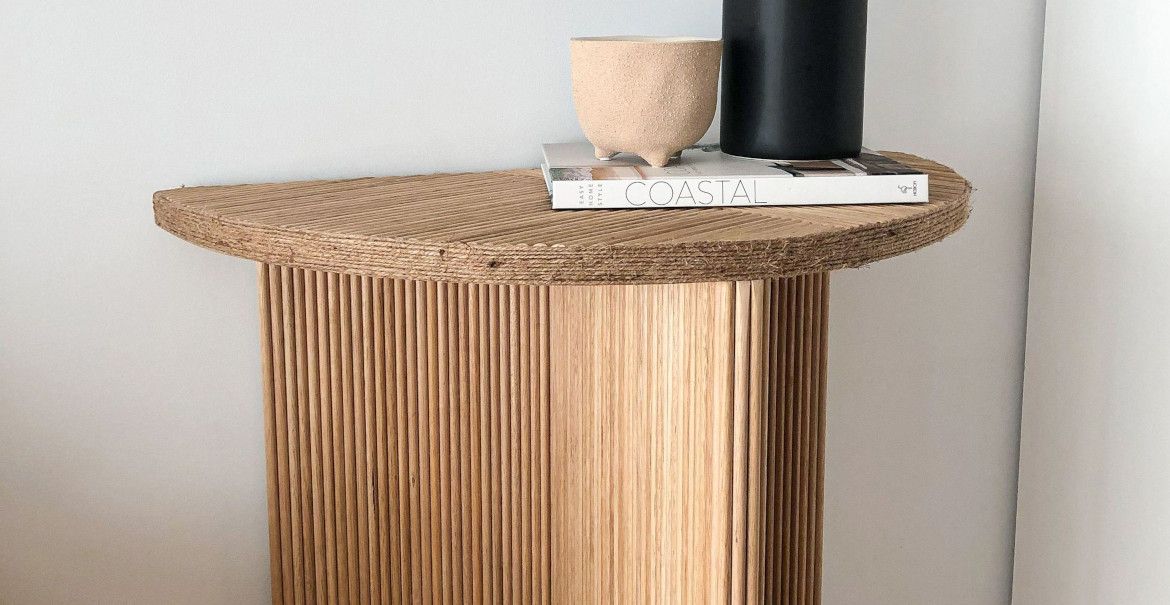 Timber side table with hourglass design | Bunnings Workshop community