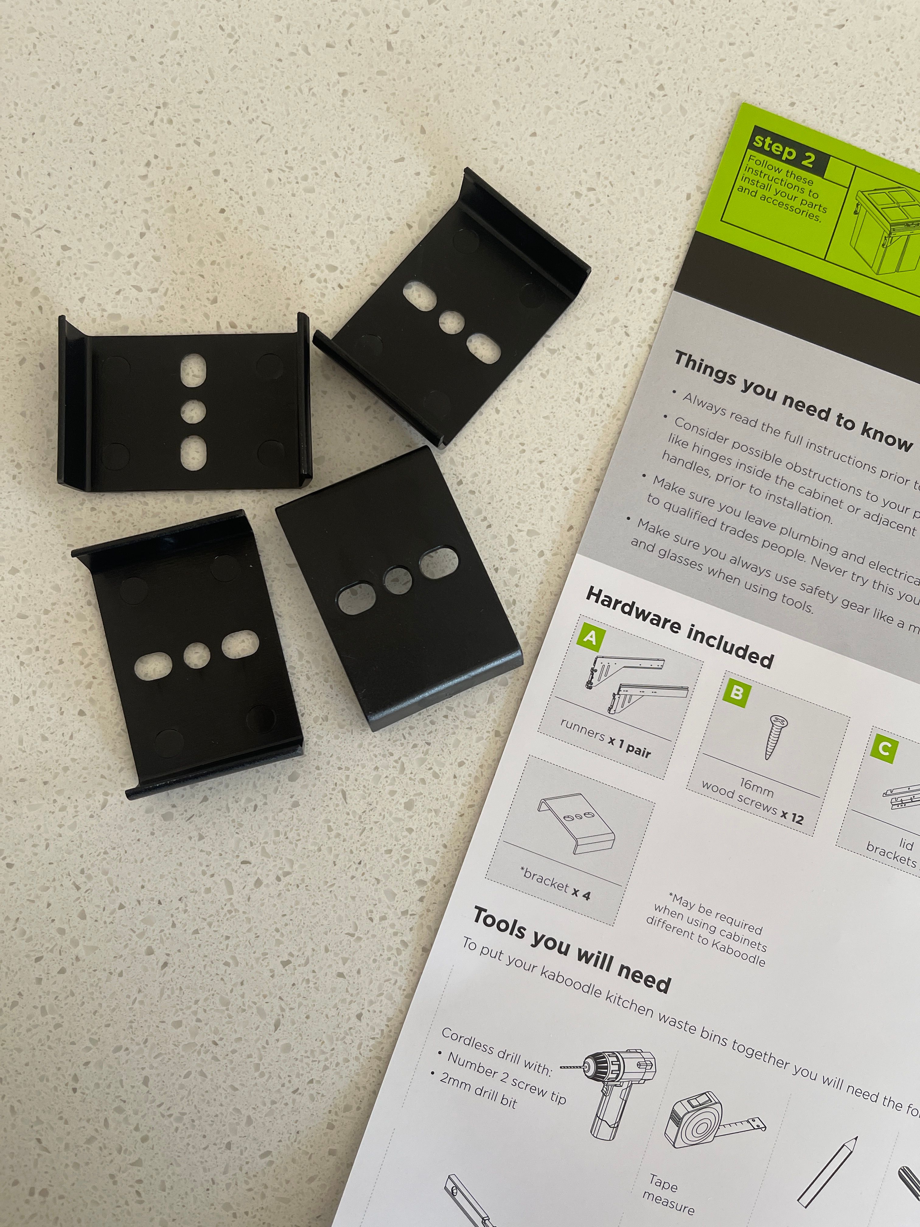 How to use brackets for 2 x 31L Kaboodle... | Bunnings Workshop community