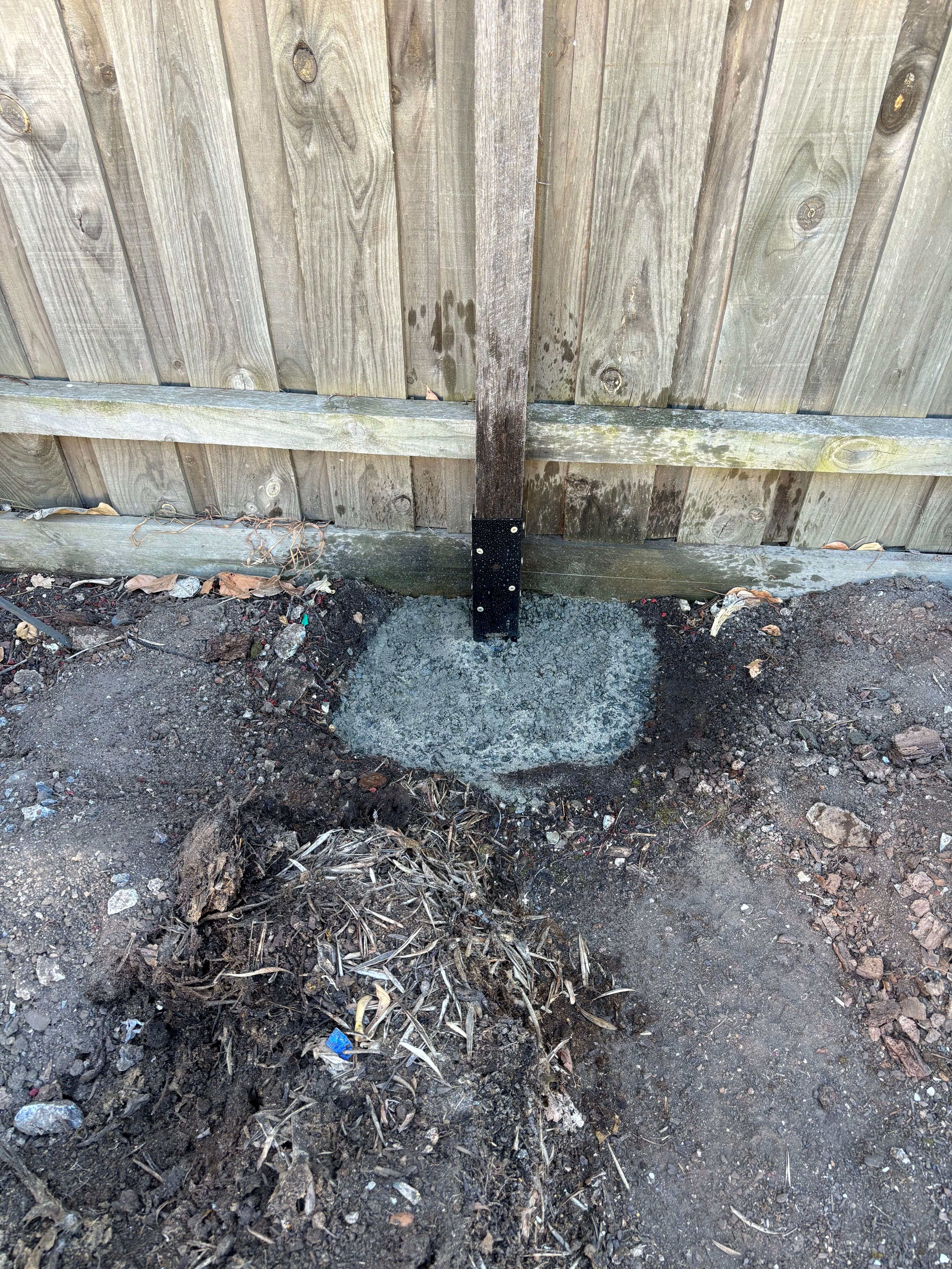 Solved: Boundary fence post repair | Bunnings Workshop community