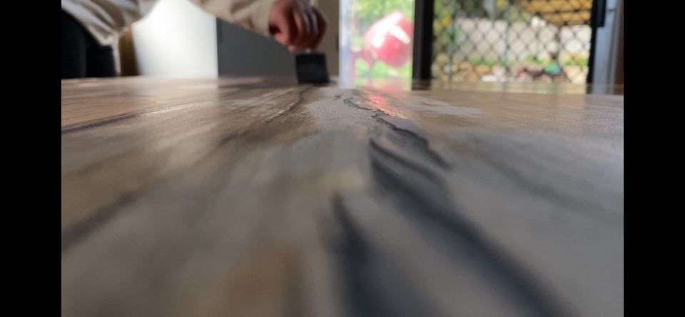 Marri wood dining table crack repaired | Bunnings Workshop community