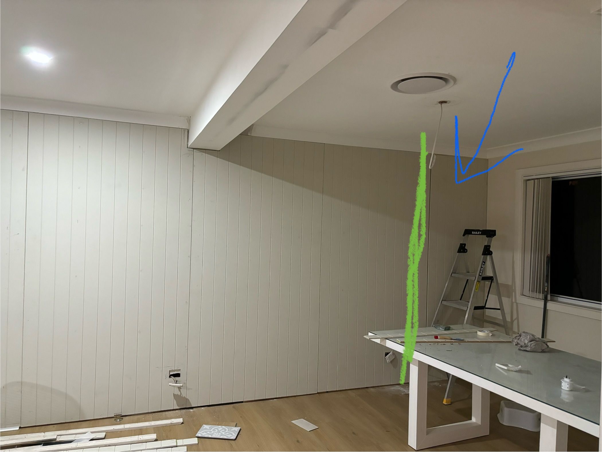 How to install final VJ panel on a wall? | Bunnings Workshop community