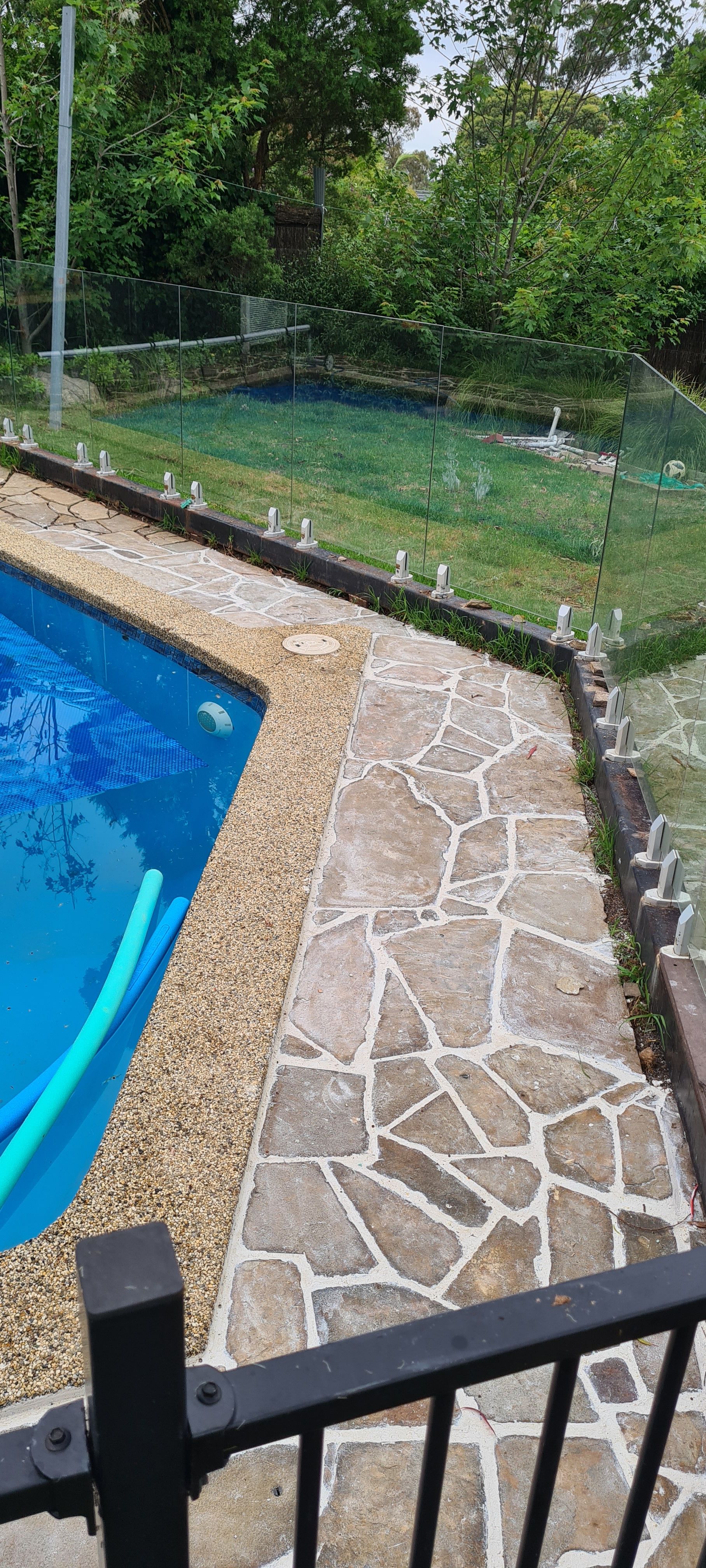 Pool area makeover with crazy paving | Bunnings Workshop community