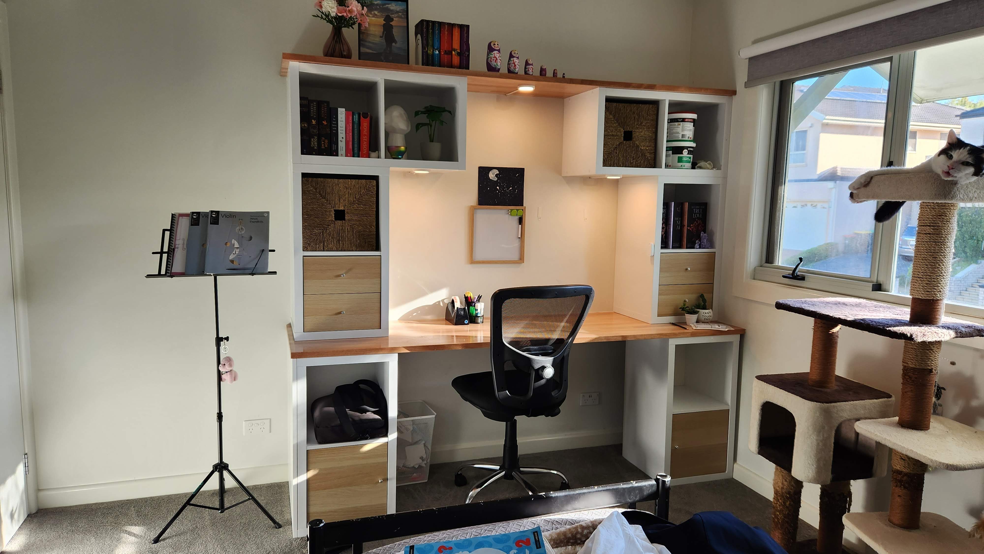 Custom-built office desk using Flexi Sto... | Bunnings Workshop community